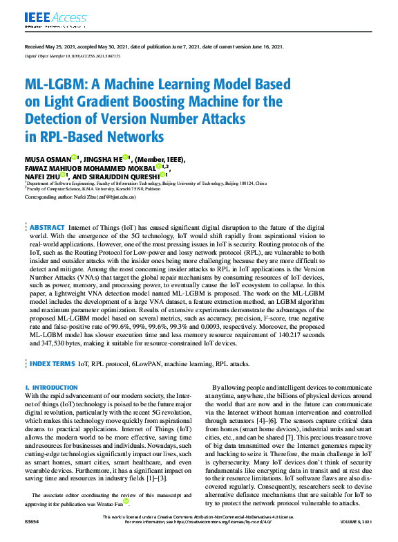 Pdf Ml Lgbm A Machine Learning Model Based On Light Gradient