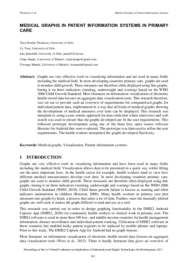 (PDF) Medical Graphs in Patient Information Systems in Primary Care