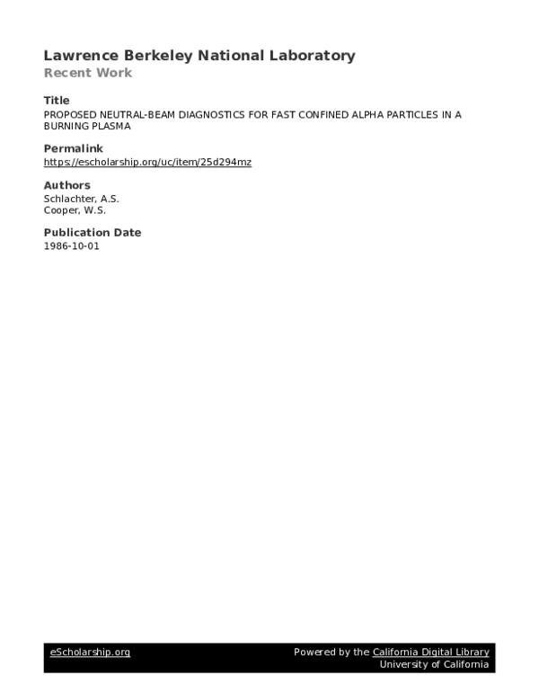 (PDF) Proposed neutral-beam diagnostics for fast confined alpha ...