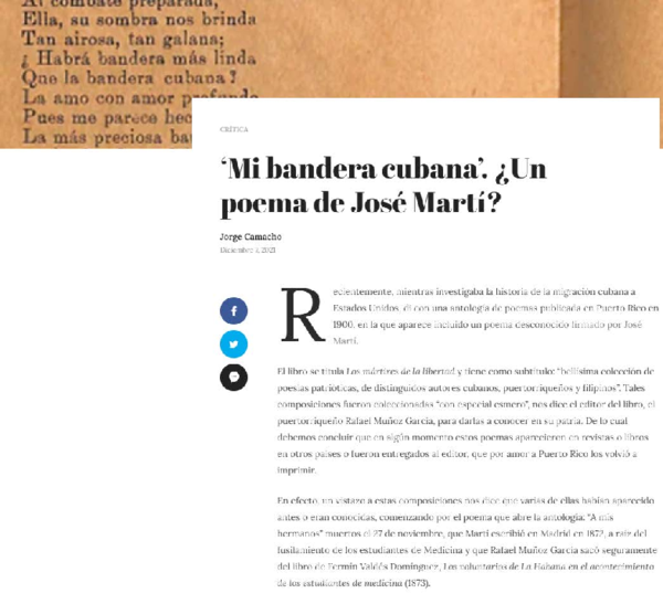 (PDF) "Mi bandera cubana" ¿Un poema de José Martí? /"My Cuban flag" A ...