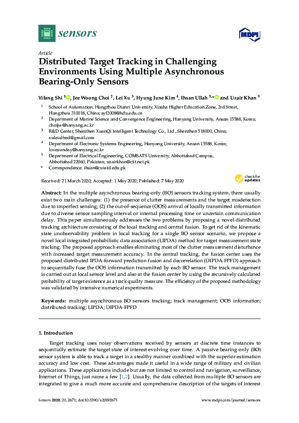 (PDF) Distributed Target Tracking in Challenging Environments Using Multiple Asynchronous ...