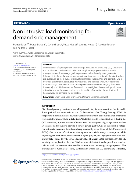 (PDF) Non intrusive load monitoring for demand side management