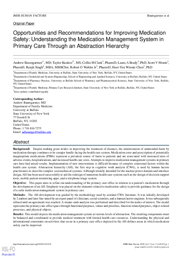 (PDF) Opportunities and Recommendations for Improving Medication Safety ...