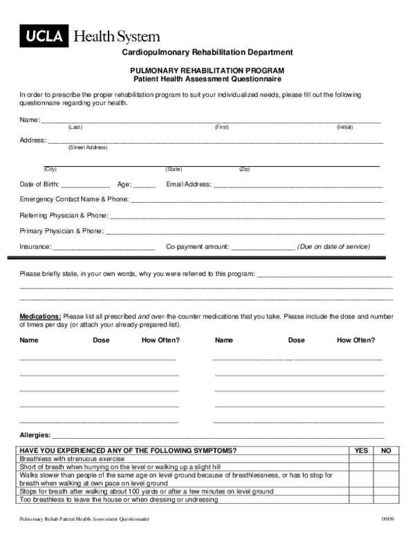 (PDF) Pulmonary Rehabilitation Program
