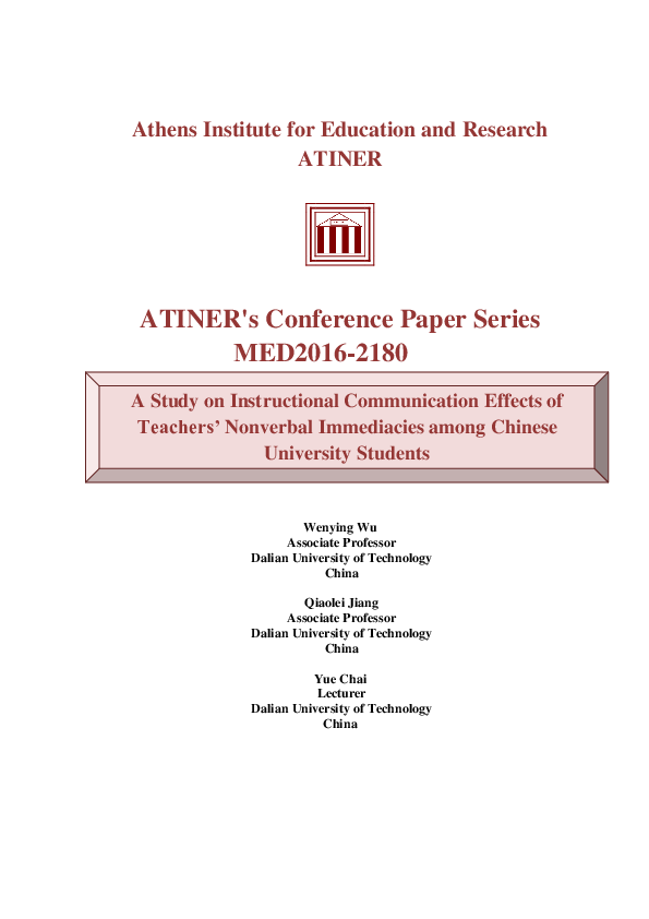 (PDF) Athens Institute for Education and Research ATINER ATINER ' s ...