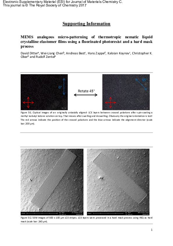 (PDF) MEMS analogous micro-patterning of thermotropic nematic liquid ...