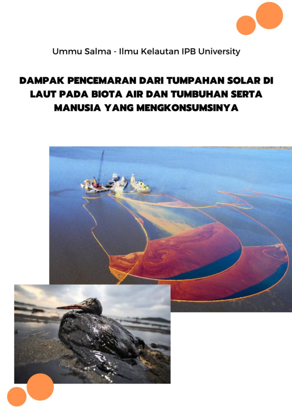 (PDF) Dampak Pencemaran dari Tumpahan Solar di Laut Pada Biota Air dan ...