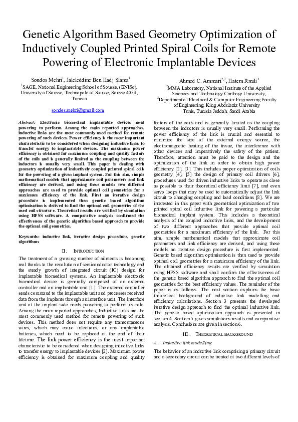 (PDF) Genetic algorithm based geometry optimization of inductively coupled printed spiral coils ...