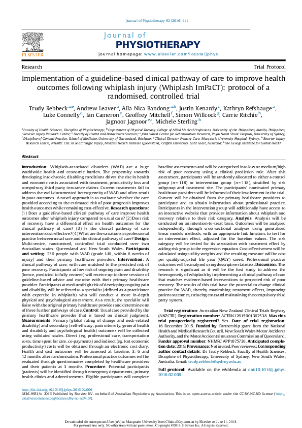 (PDF) Implementation of a guideline-based clinical pathway of care to improve health outcomes ...