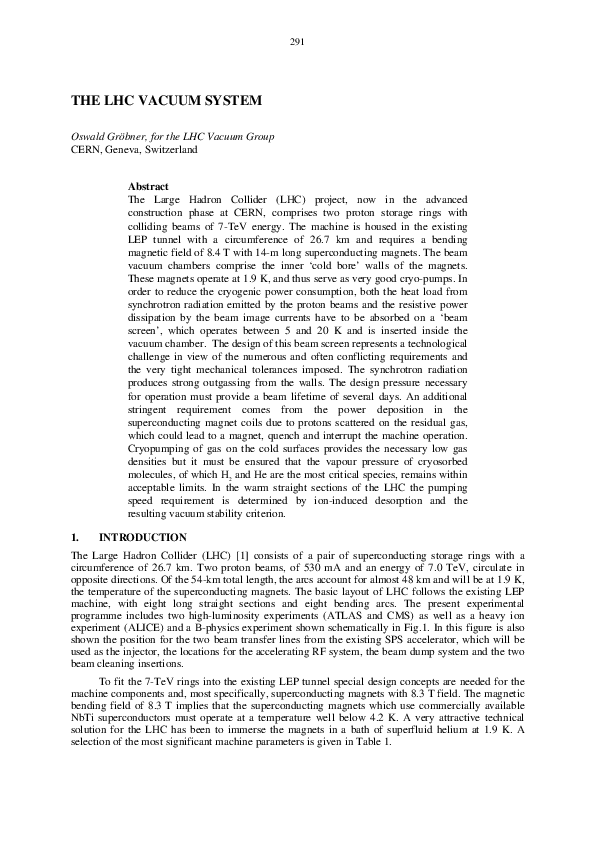 (PDF) LHC vacuum system