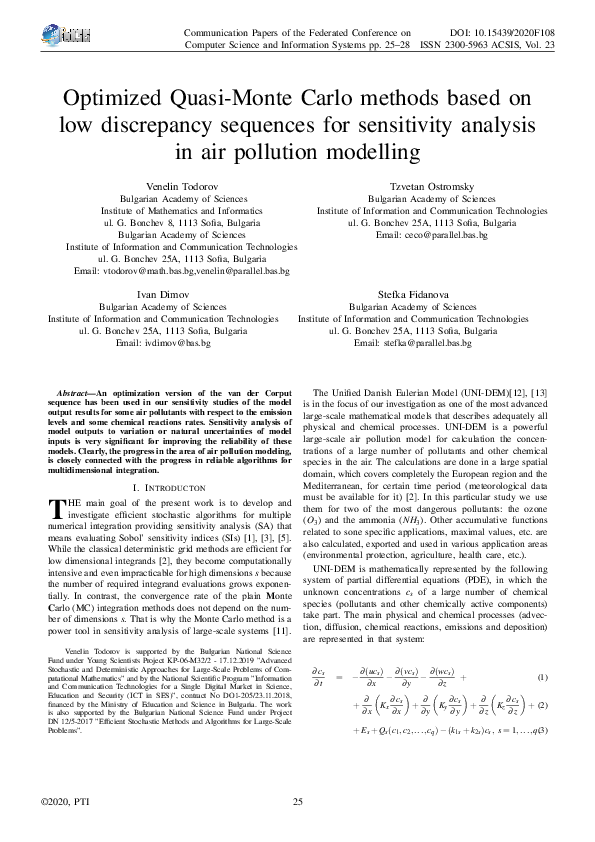 (PDF) Optimized Quasi-Monte Carlo Method Based on Low Discrepancy ...