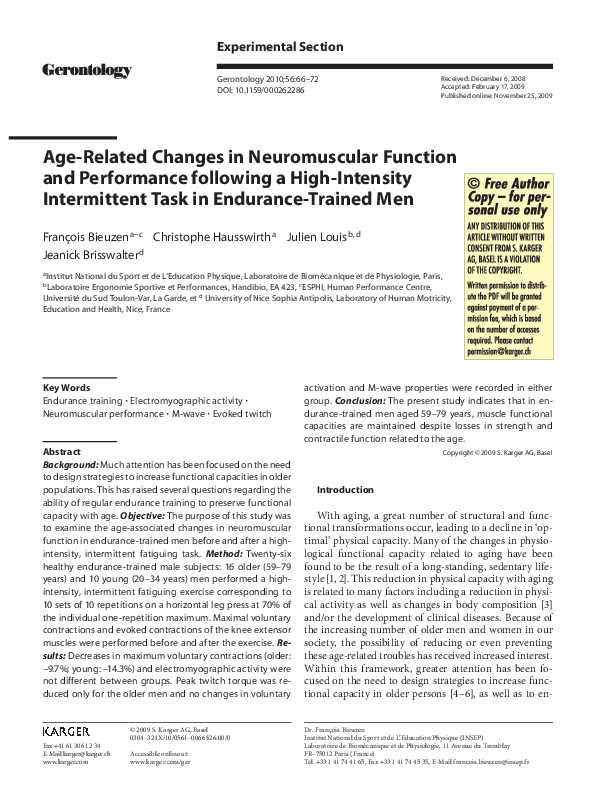 (PDF) Age-related changes in neuromuscular function and physiology: an ...