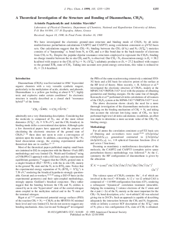 (PDF) A theoretical investigation of the structure and bonding of ...