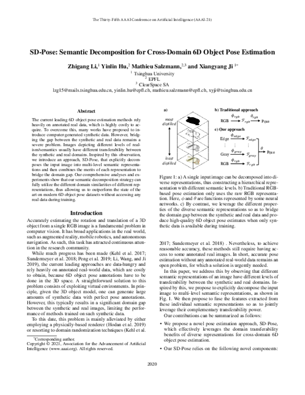 Pdf Sd Pose Semantic Decomposition For Cross Domain 6d Object Pose