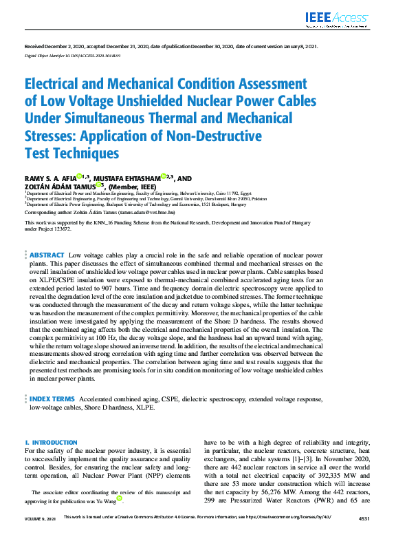 (PDF) Electrical and Mechanical Condition Assessment of Low Voltage ...
