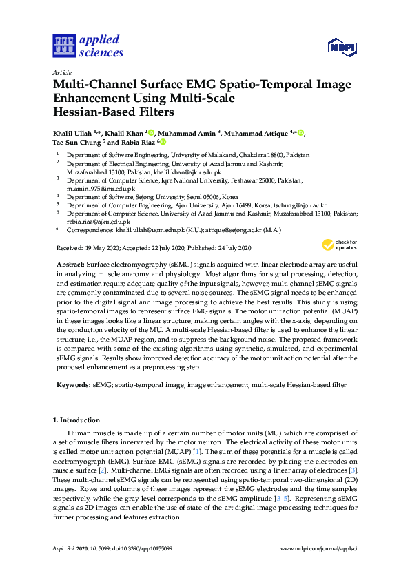 (PDF) Multi-Channel Surface EMG Spatio-Temporal Image Enhancement Using Multi-Scale Hessian ...