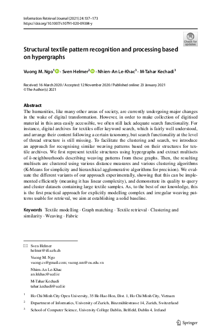 Pdf Hypergraph Based Textile Pattern Recognition