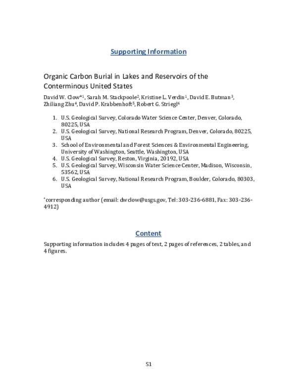 (PDF) Correction to Organic Carbon Burial in Lakes and Reservoirs of ...