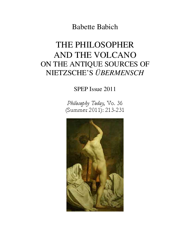 (PDF) The Philosopher and the Volcano