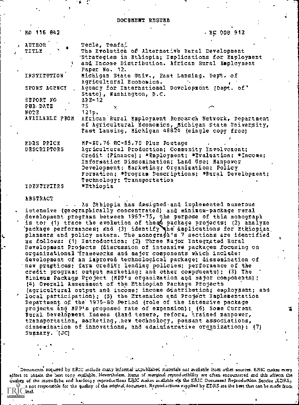 (PDF) The Evolution of Alternative Rural Development Strategies in ...