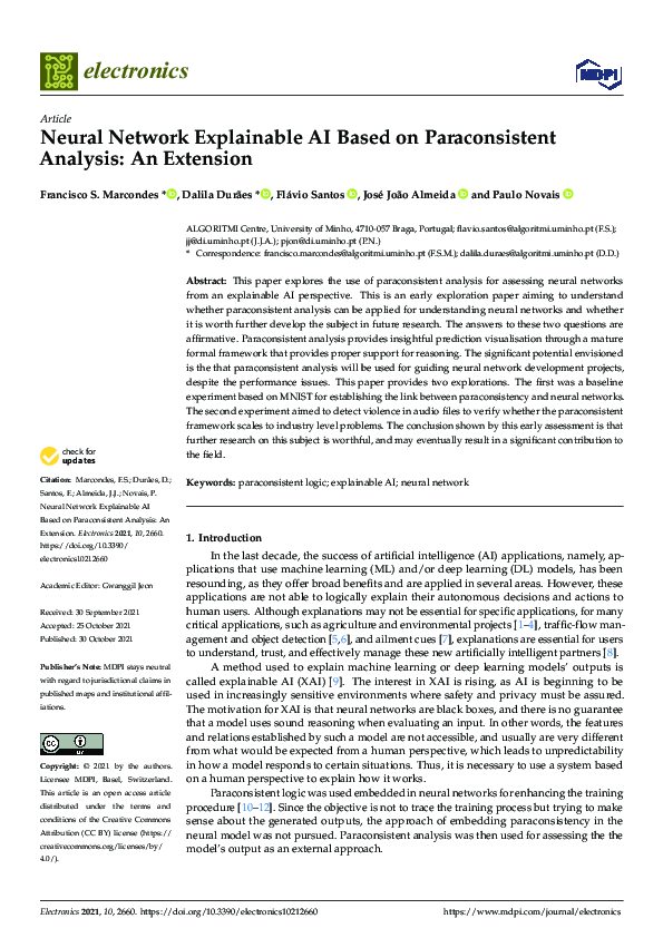 (PDF) Neural Network Explainable AI Based on Paraconsistent Analysis ...