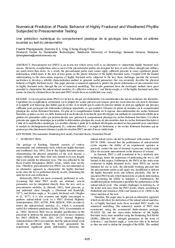 (PDF) Numerical Prediction of Plastic Behavior of Highly Fractured and ...