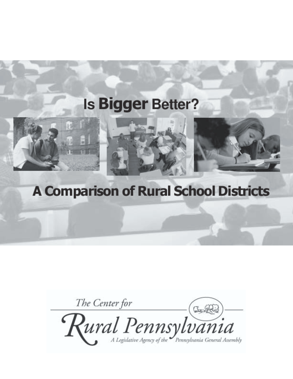 (PDF) Is Bigger Better? A Comparison of Rural School Districts