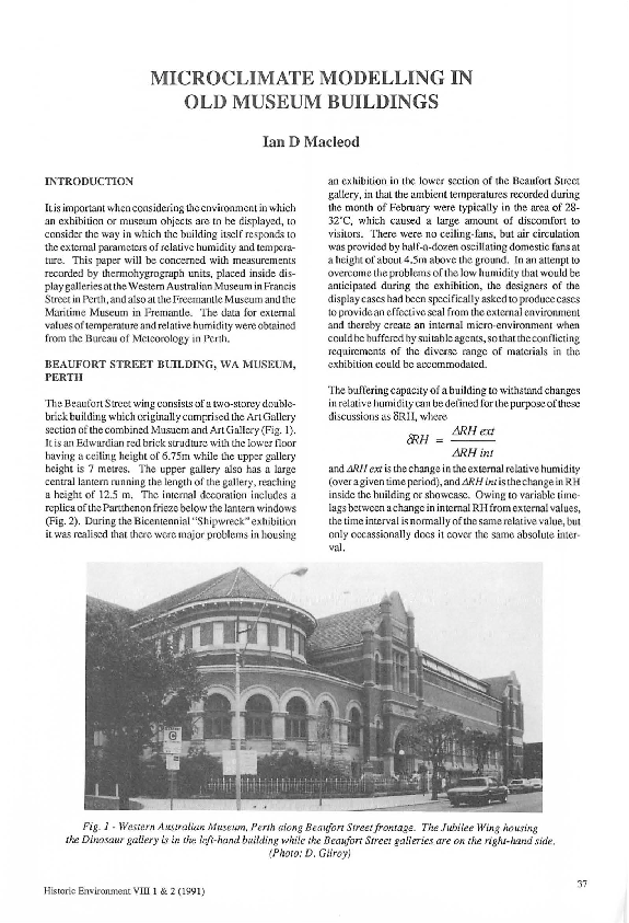 (PDF) Microclimate modelling in old museum buildings