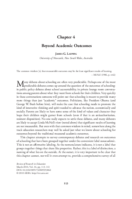 (PDF) Beyond Academic Outcomes