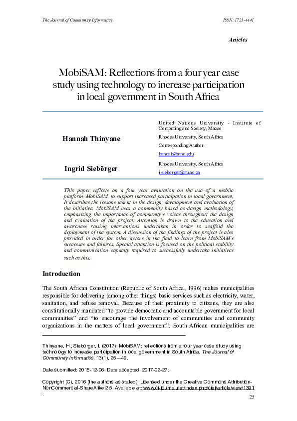 (PDF) MobiSAM: Reflections from a four year case study using technology ...