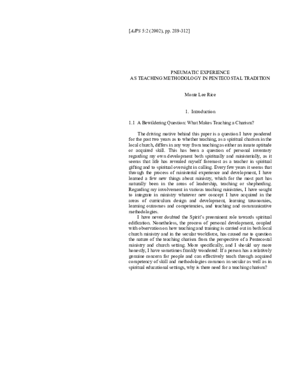 (PDF) Monte Lee Rice - Pneumatic Experience as Teaching Methodology in ...