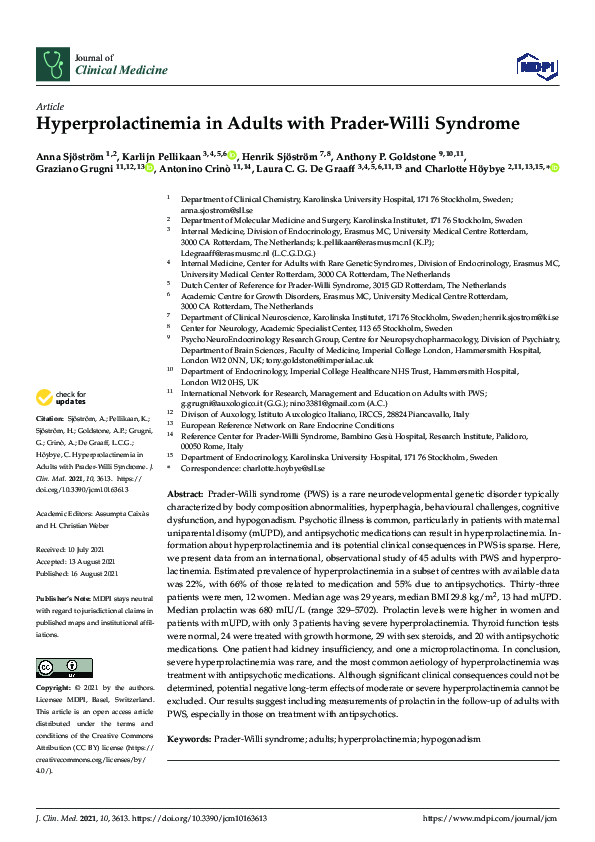 (PDF) Hyperprolactinemia in Adults with Prader-Willi Syndrome