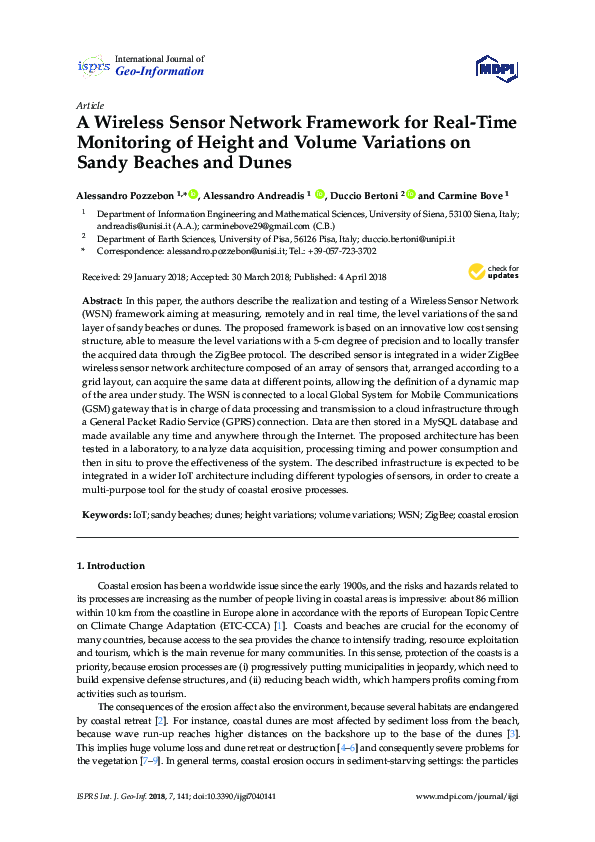 (PDF) A Wireless Sensor Network Framework for Real-Time Monitoring of Height and Volume ...
