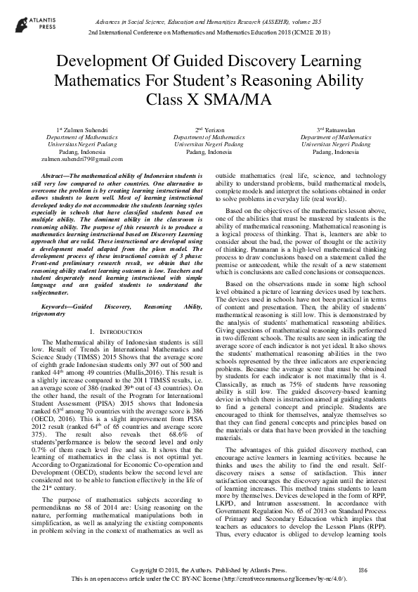 (PDF) Development Of Guided Discovery Learning Mathematics For Student ...