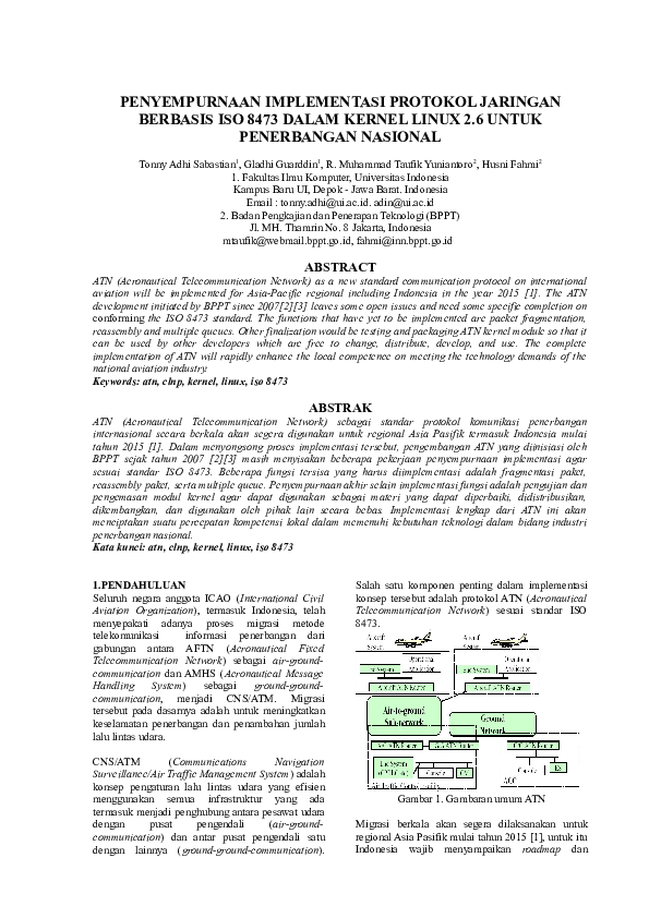 (PDF) Penyempurnaan Implementasi Protokol Jaringan Berbasis Iso 8473 ...