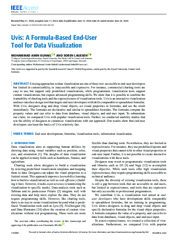 (PDF) Uvis: A Formula-Based End-User Tool for Data Visualization