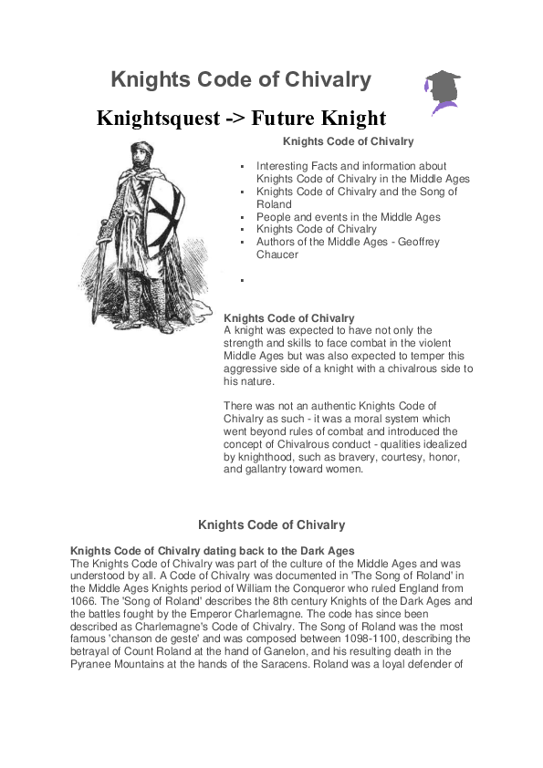 (PDF) Knights Code of Chivalry