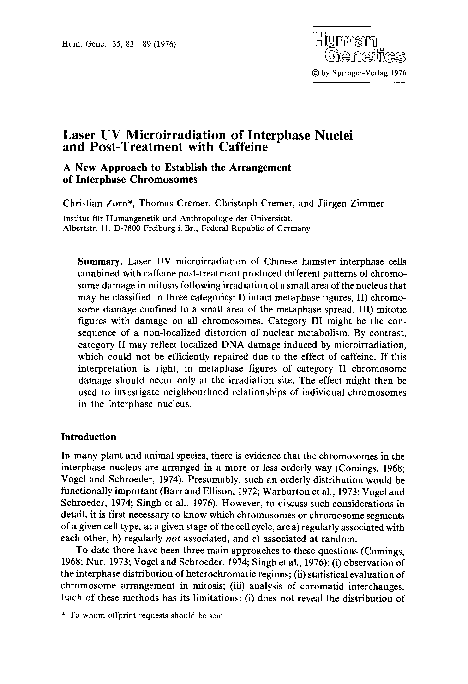 (PDF) Laser UV microirradiation of interphase nuclei and post-treatment ...