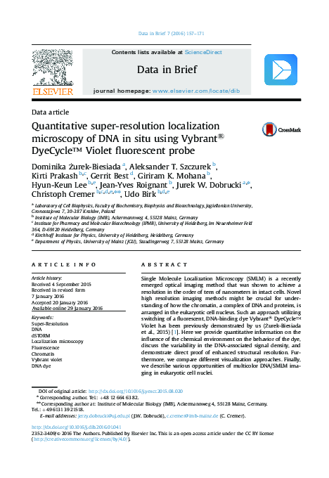(PDF) Quantitative super-resolution localization microscopy of DNA in ...