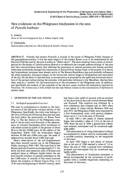 (PDF) New evidences on the Phlegraean bradyseism in the area of ...