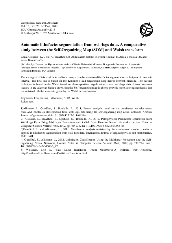 Pdf Automatic Lithofacies Segmentation From Well Logs Data A