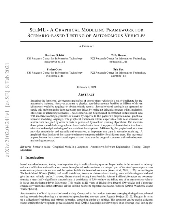 (PDF) SceML: a graphical modeling framework for scenario-based testing ...