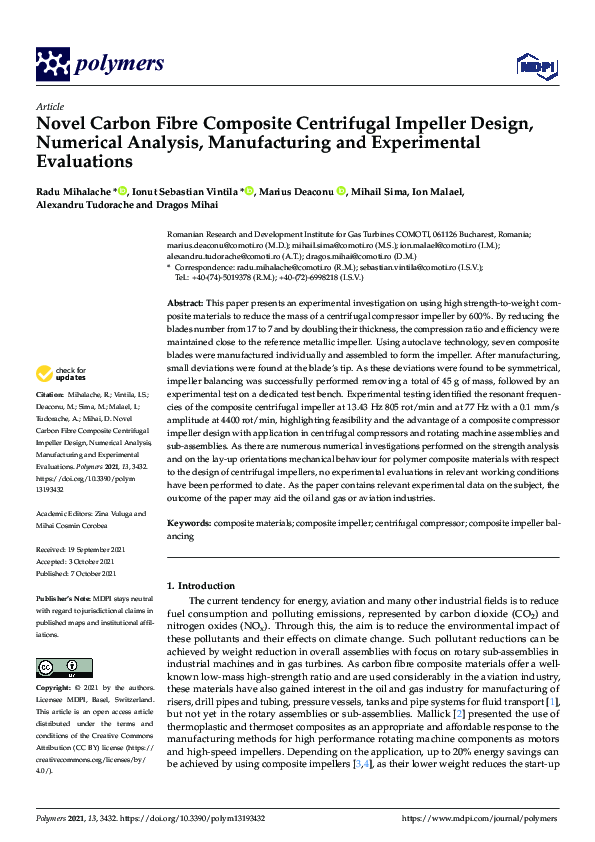(PDF) Novel Carbon Fibre Composite Centrifugal Impeller Design ...