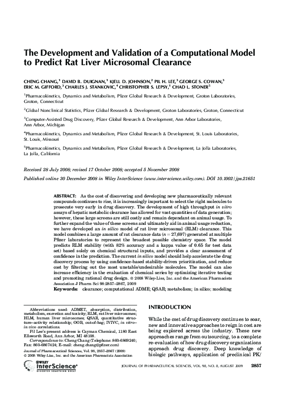(PDF) The development and validation of a computational model to ...