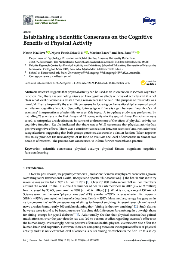 (PDF) Establishing a Scientific Consensus on the Cognitive Benefits of ...