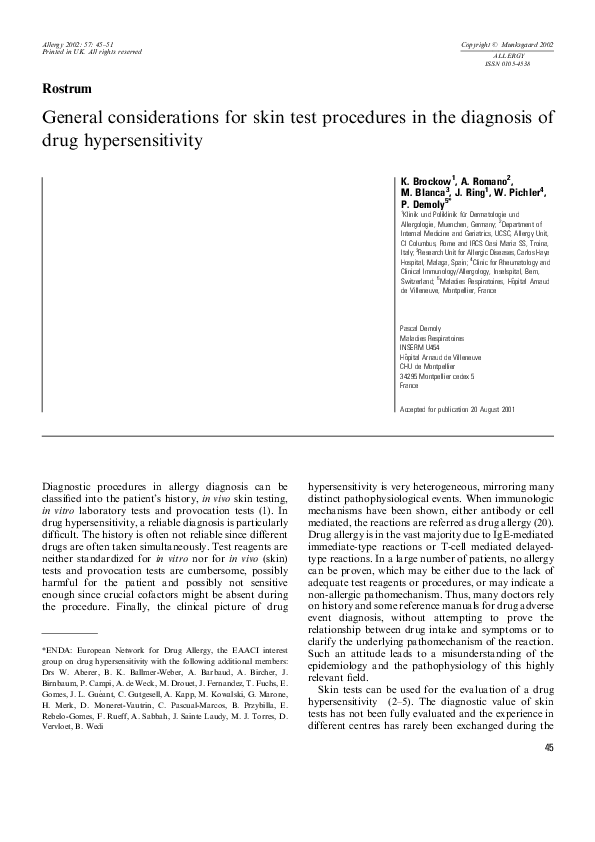 (PDF) General considerations for skin test procedures in the diagnosis ...