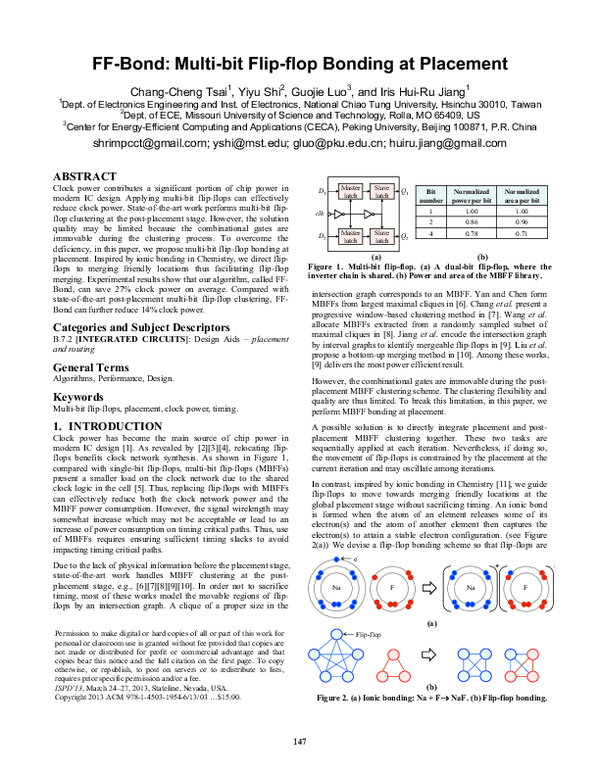 (PDF) FF-bond: multi-bit flip-flop bonding at placement