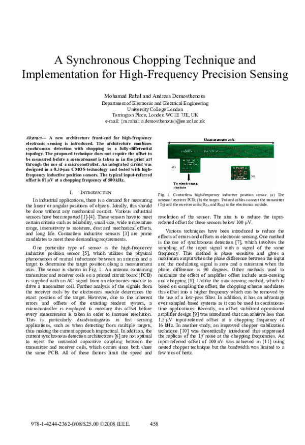 (PDF) A synchronous chopping technique and implementation for high ...