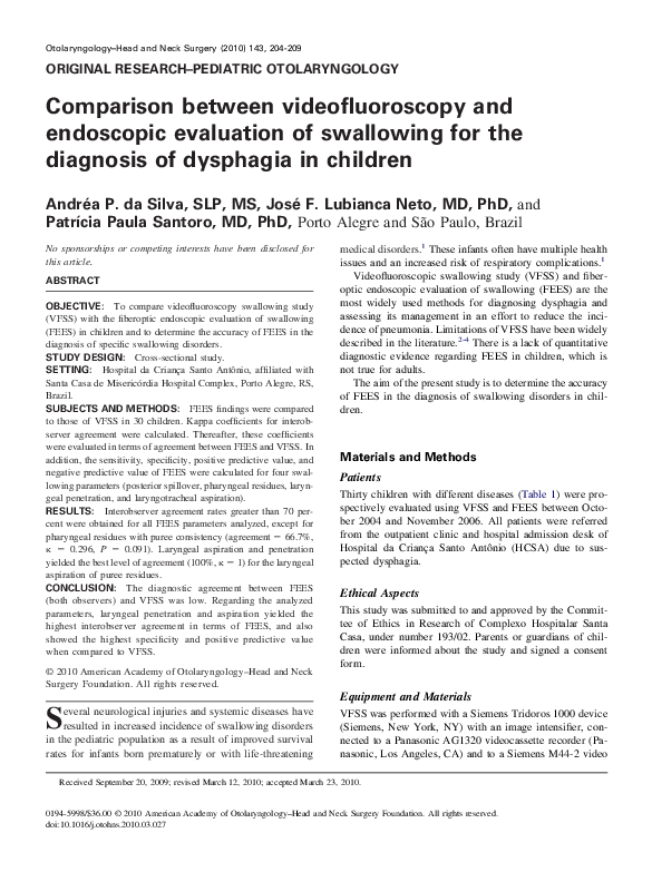 (PDF) Comparison between videofluoroscopy and endoscopic evaluation of ...