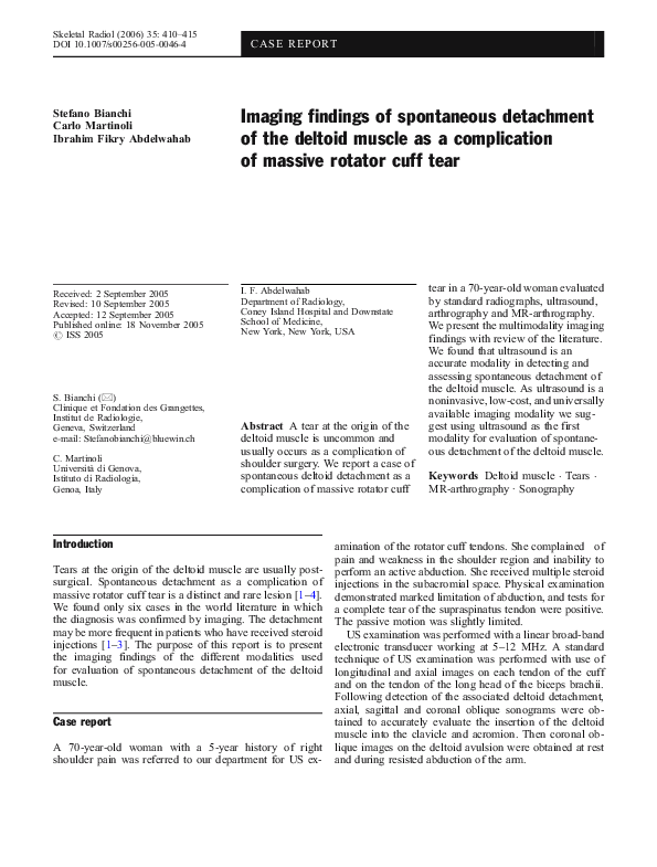 (PDF) Imaging findings of spontaneous detachment of the deltoid muscle ...